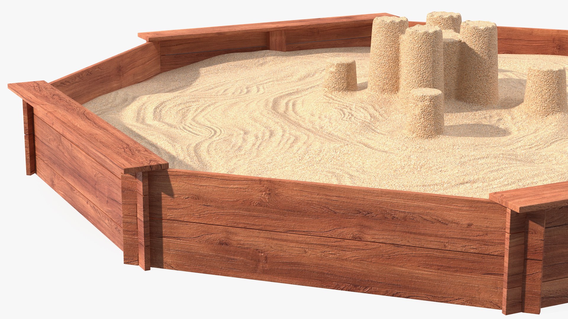 Sand Castle Wooden Octagon 3D - TurboSquid 1623901
