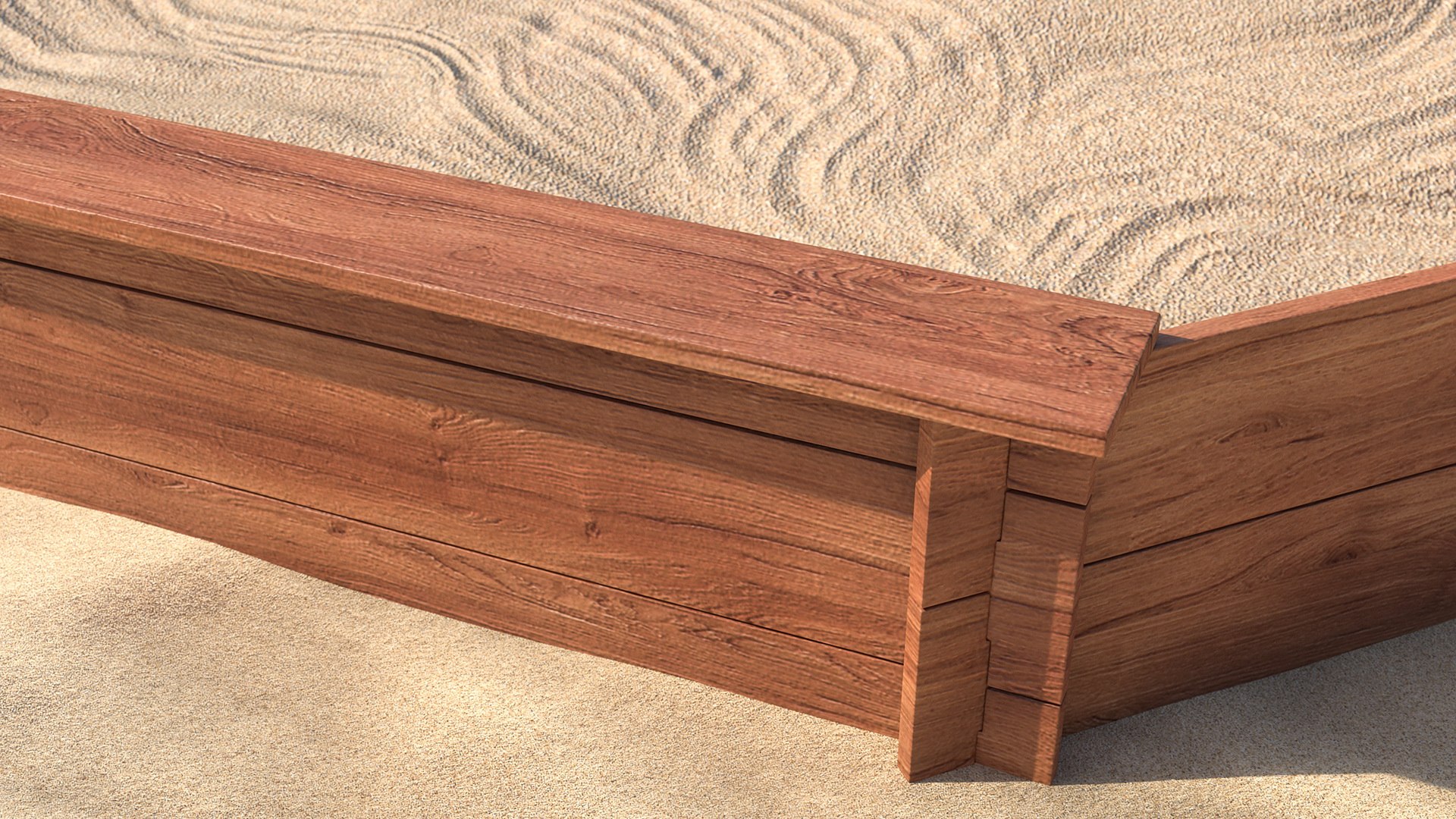 Sand Castle Wooden Octagon 3D - TurboSquid 1623901