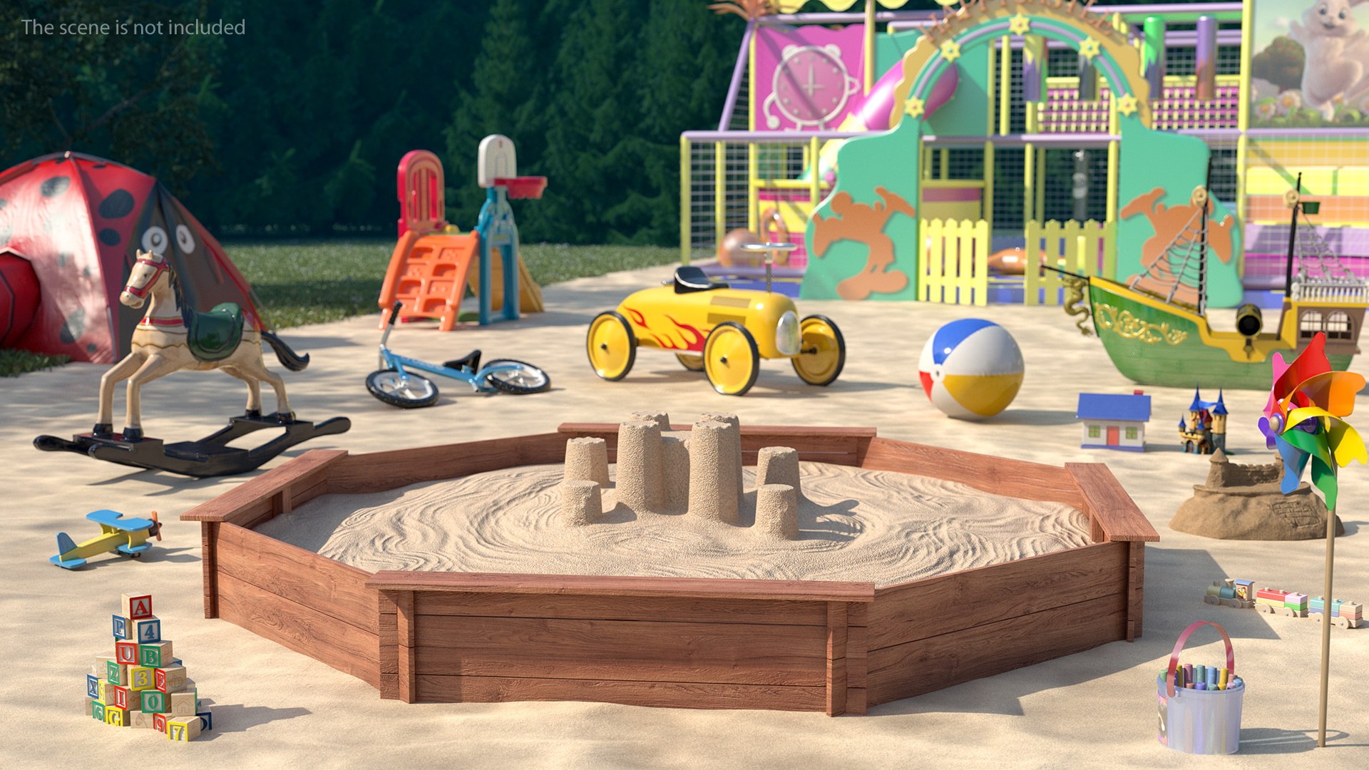 Sand Castle Wooden Octagon 3D - TurboSquid 1623901