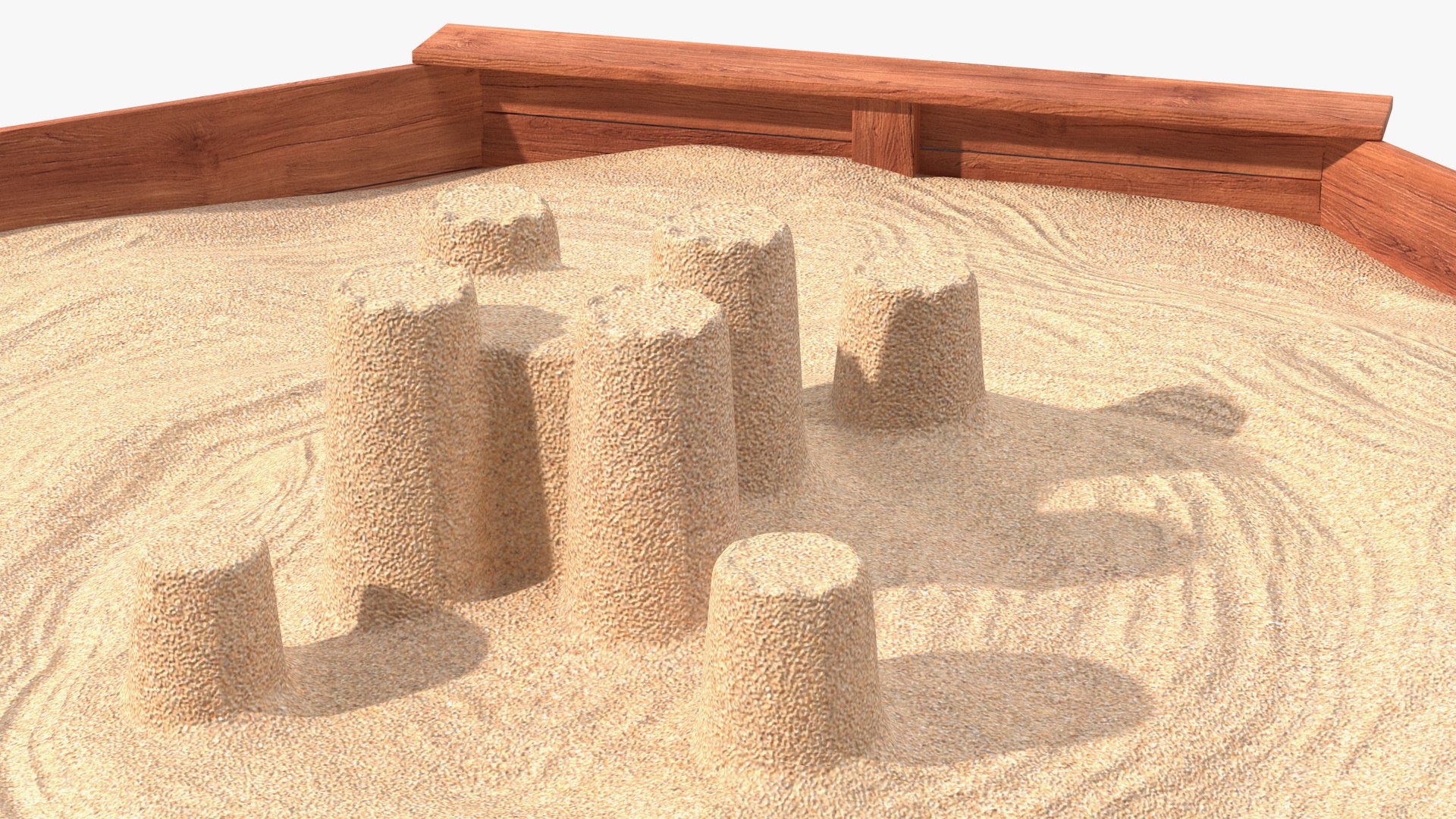 Sand Castle Wooden Octagon 3D - TurboSquid 1623901