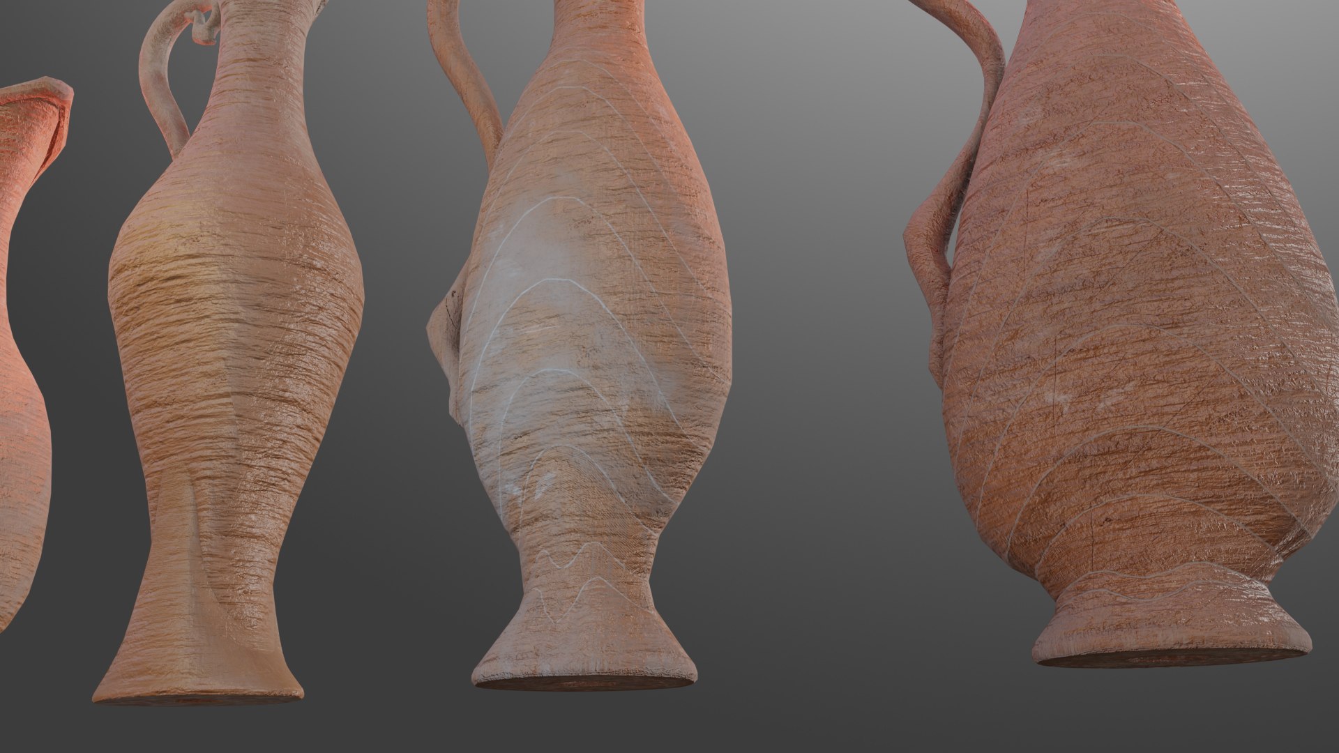 3D Clay Pitchers Collection Model - TurboSquid 1986072