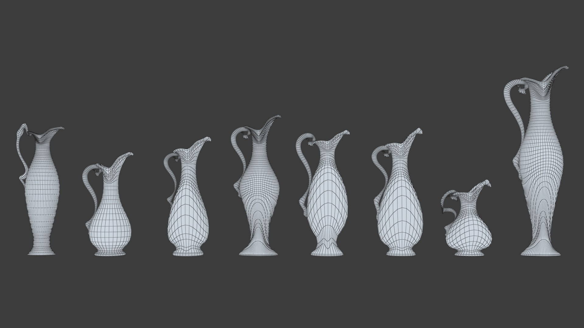 3D Clay Pitchers Collection Model - TurboSquid 1986072