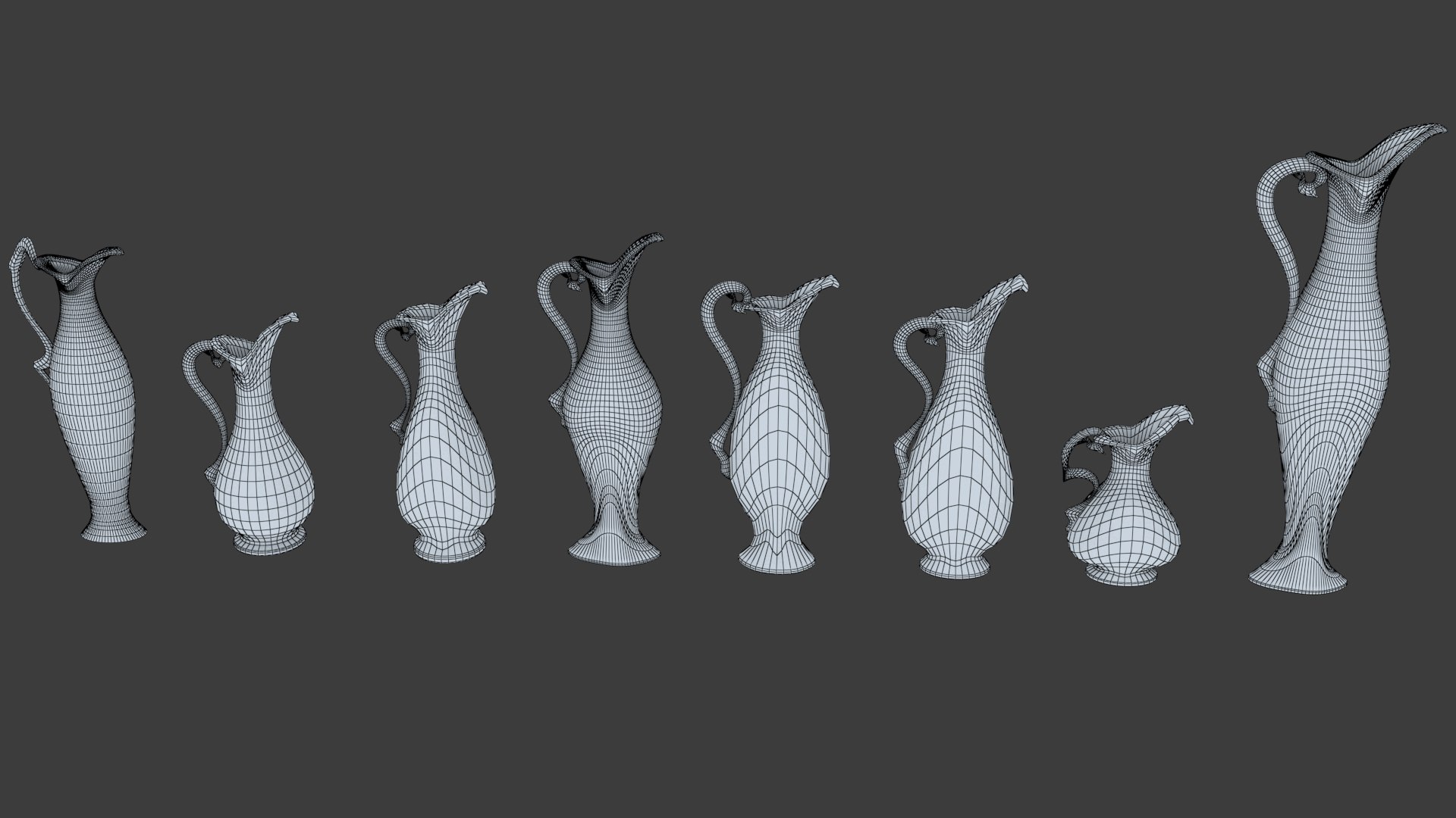 3D Clay Pitchers Collection Model - TurboSquid 1986072
