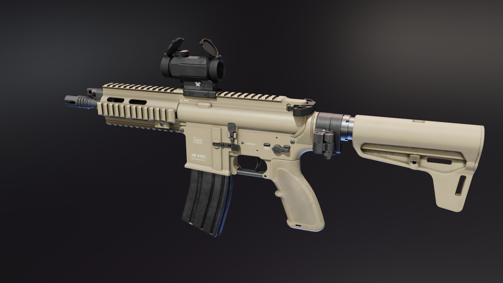 HK416 Compact 3D Model - TurboSquid 2191379
