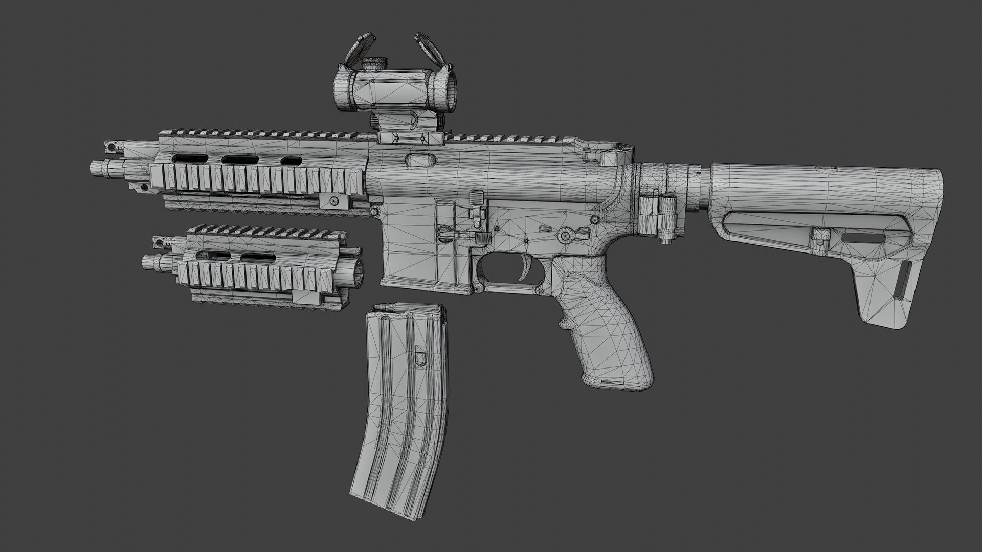 HK416 Compact 3D Model - TurboSquid 2191379