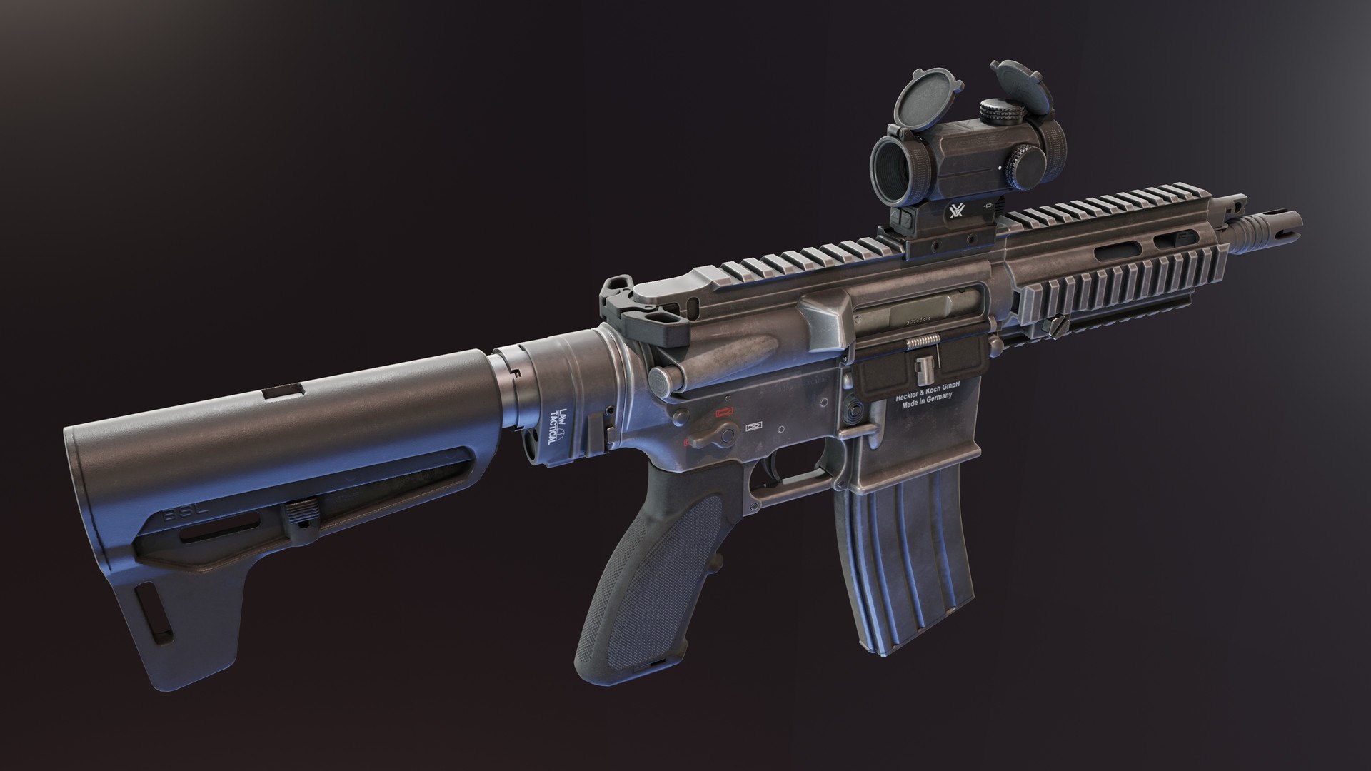 HK416 Compact 3D Model - TurboSquid 2191379