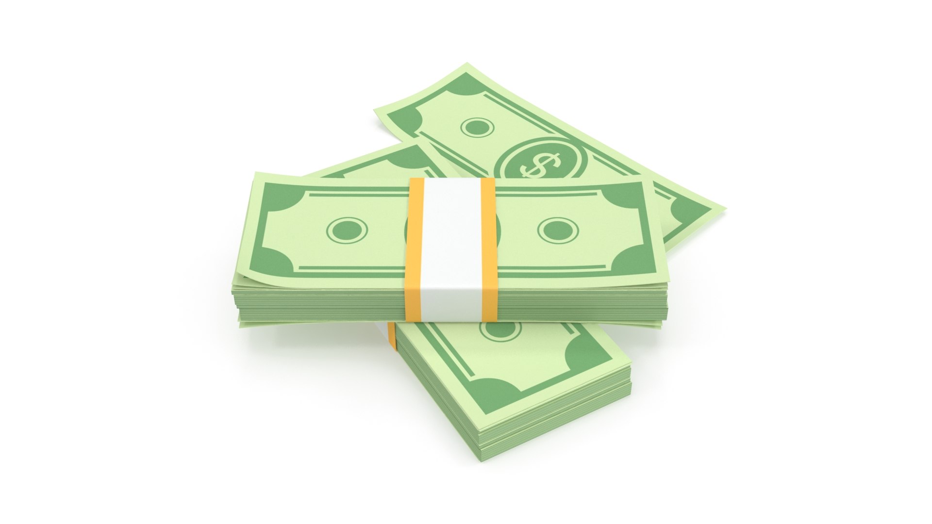 3D Stylized Wad Of Money - TurboSquid 2299993