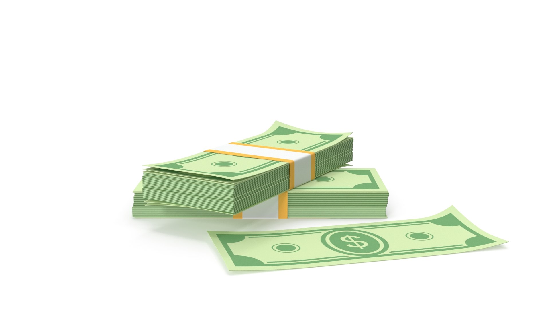 3D Stylized Wad Of Money - TurboSquid 2299993