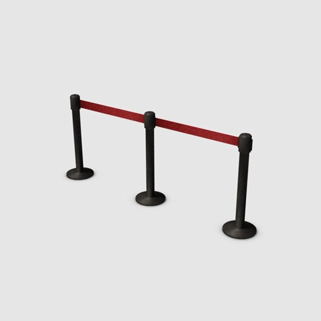 Rope Barrier 3d Model