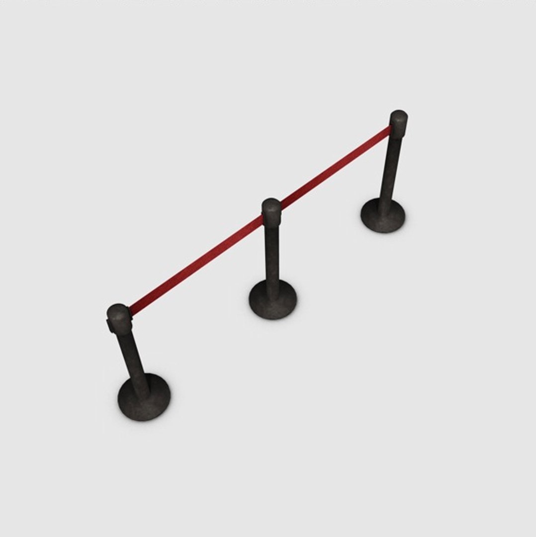 Rope Barrier 3d Model