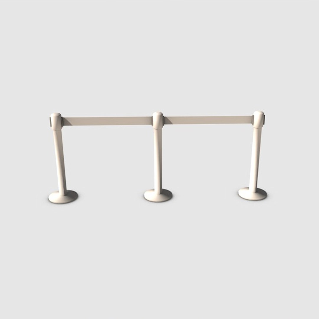 Rope Barrier 3d Model