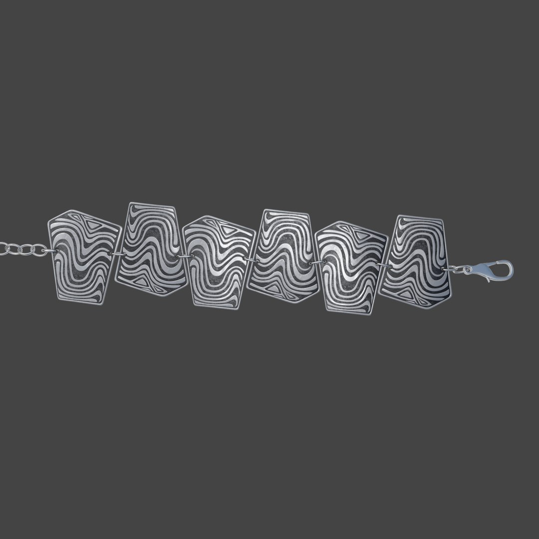 3d Model Set Silver