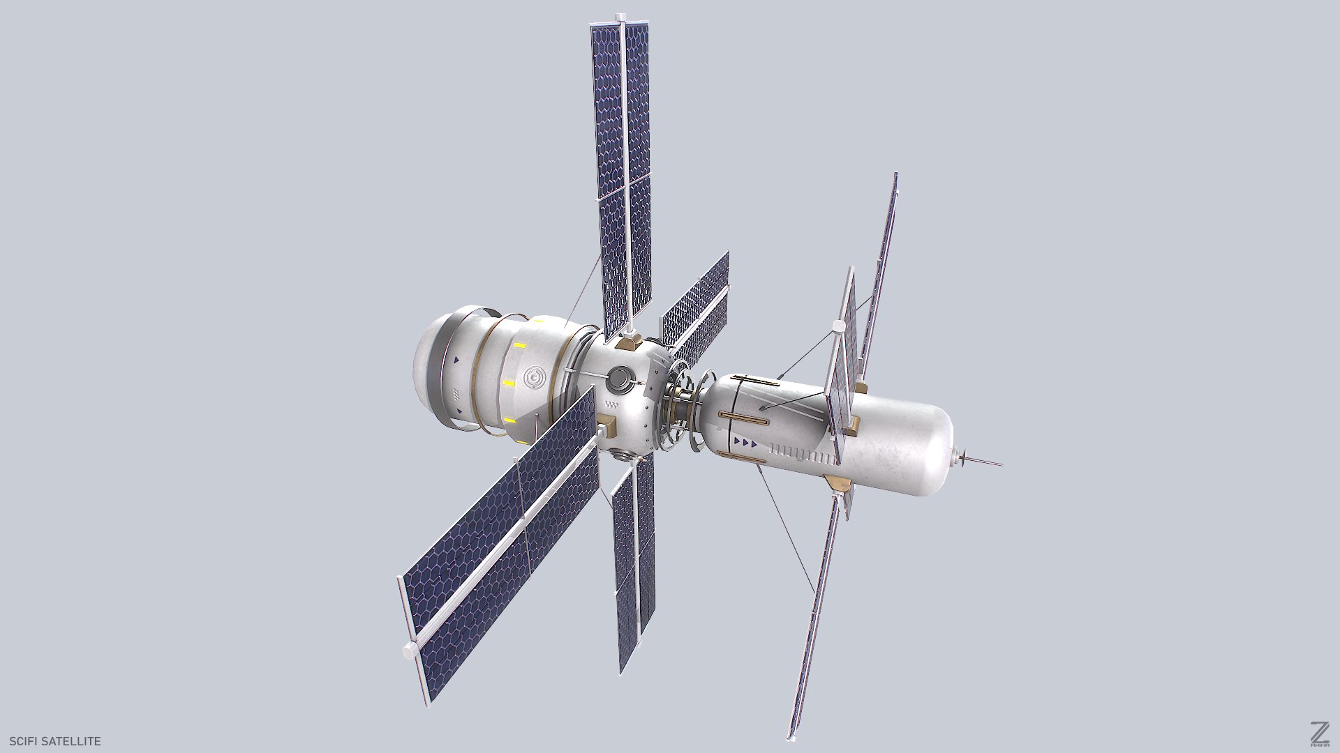3D Model Scifi Satellite - TurboSquid 2431787