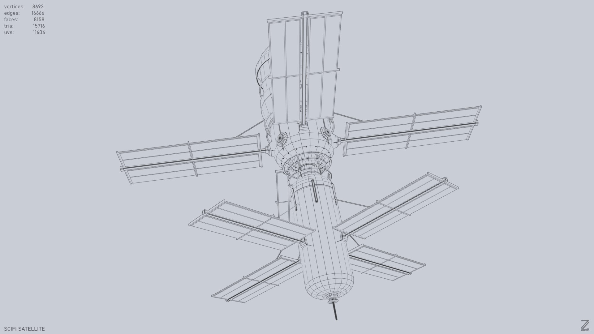 3D Model Scifi Satellite - TurboSquid 2431787