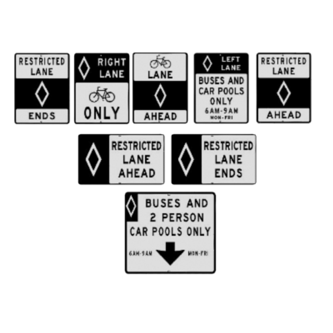 max road street signs