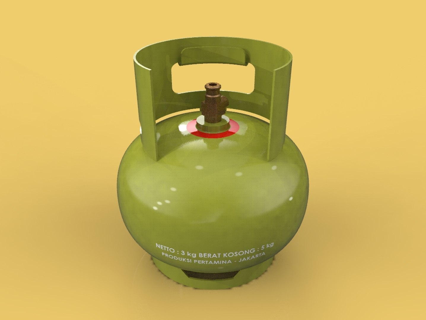 LPG COOKING GAS BOTTLE CYLINDER 3 KG FOR KITCHEN 3D - TurboSquid 1845259