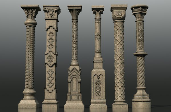 3D gothic columns model - TurboSquid 1428756