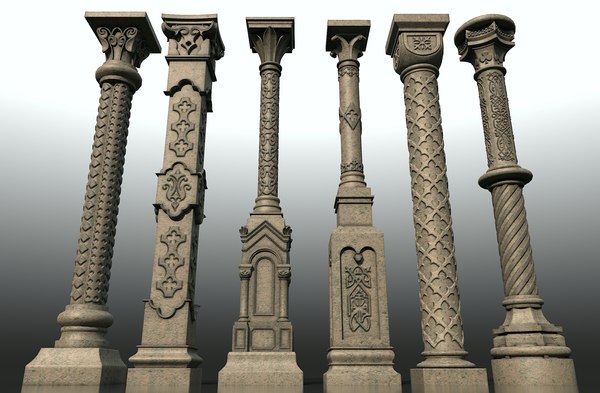 3D gothic columns model - TurboSquid 1428756