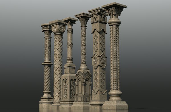 3D gothic columns model - TurboSquid 1428756