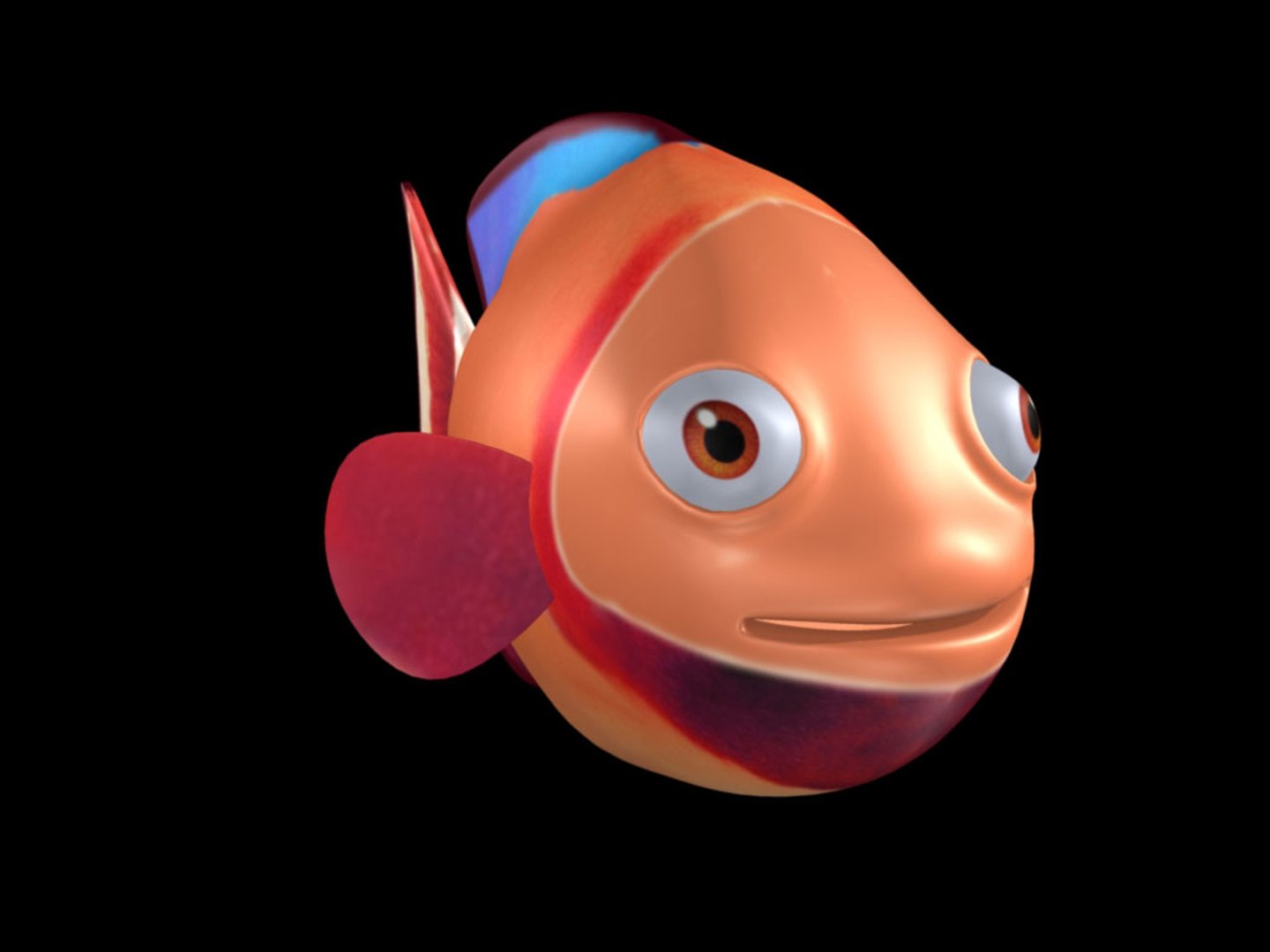 3d Cartoon Fish Model