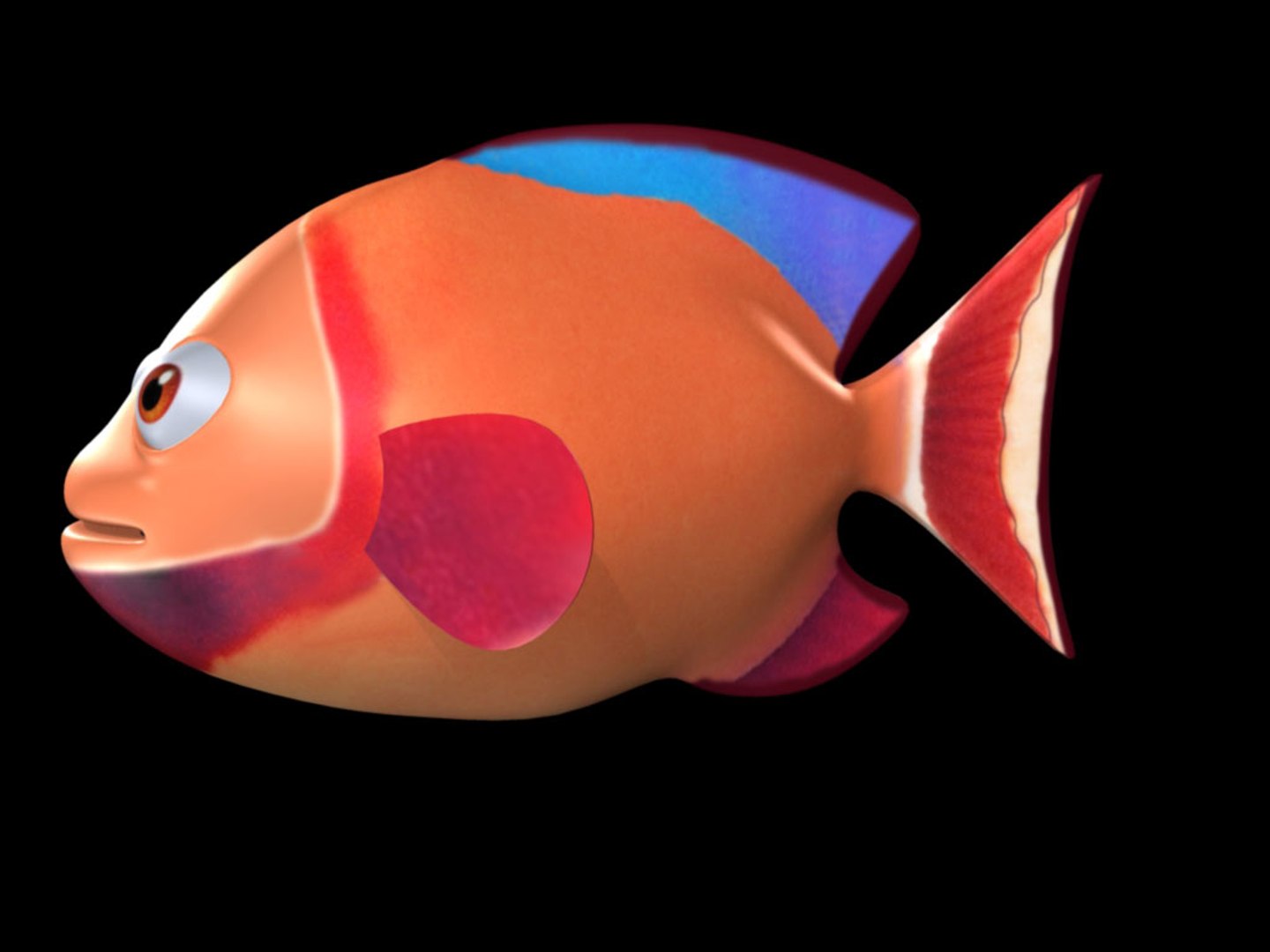 3d Cartoon Fish Model