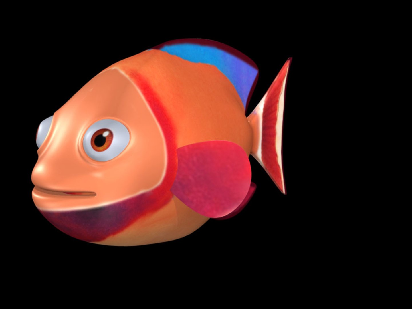 3d Cartoon Fish Model