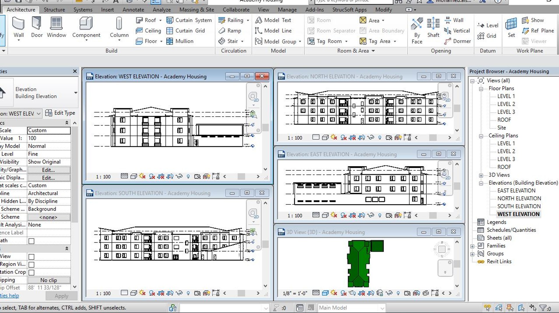 Revit Exterior Architecture 3D Model - TurboSquid 1173899