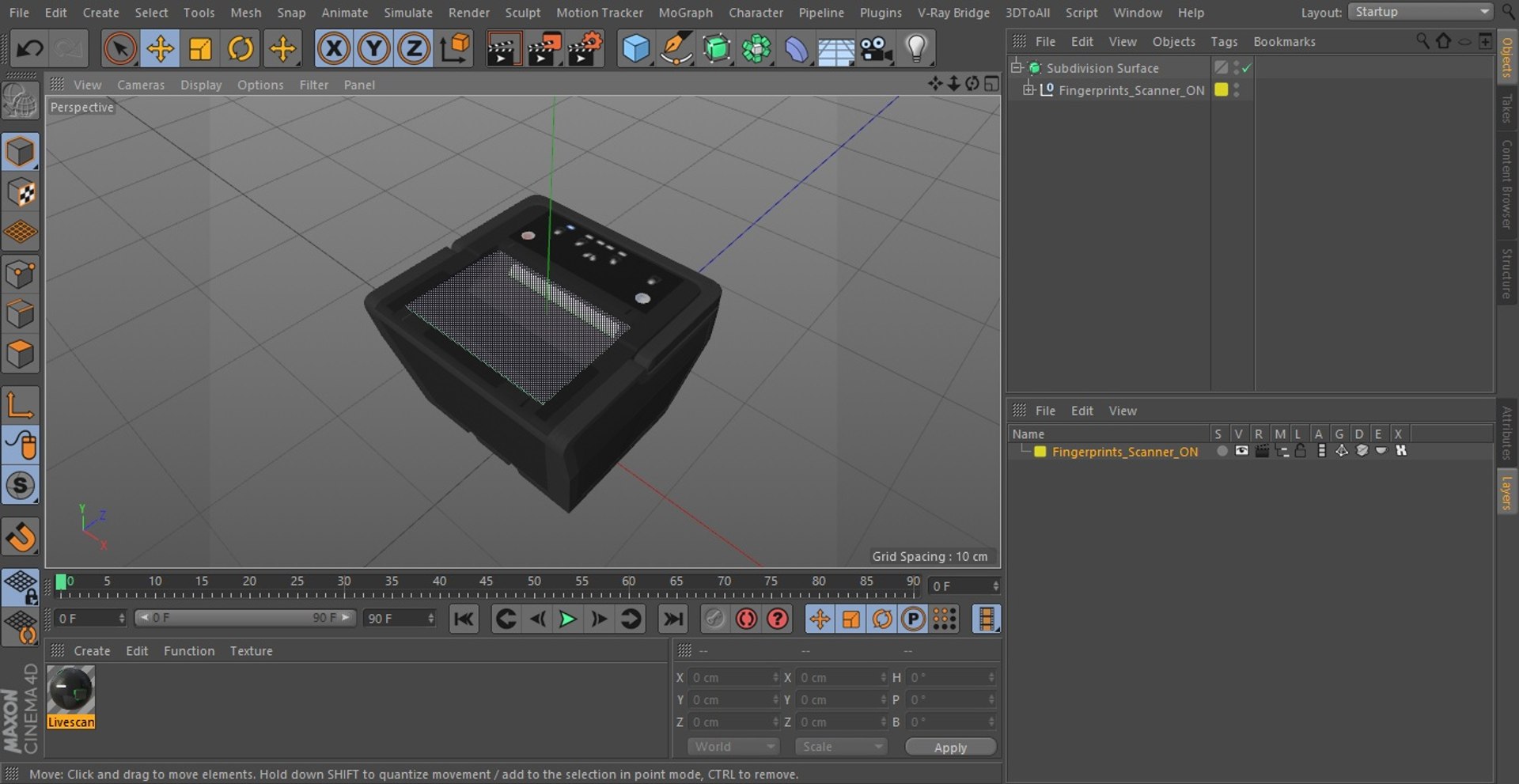 Fingerprints Scanner ON 3D Model - TurboSquid 1833937