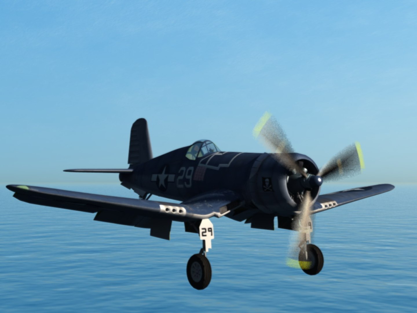 corsair fighter aircraft 3d model
