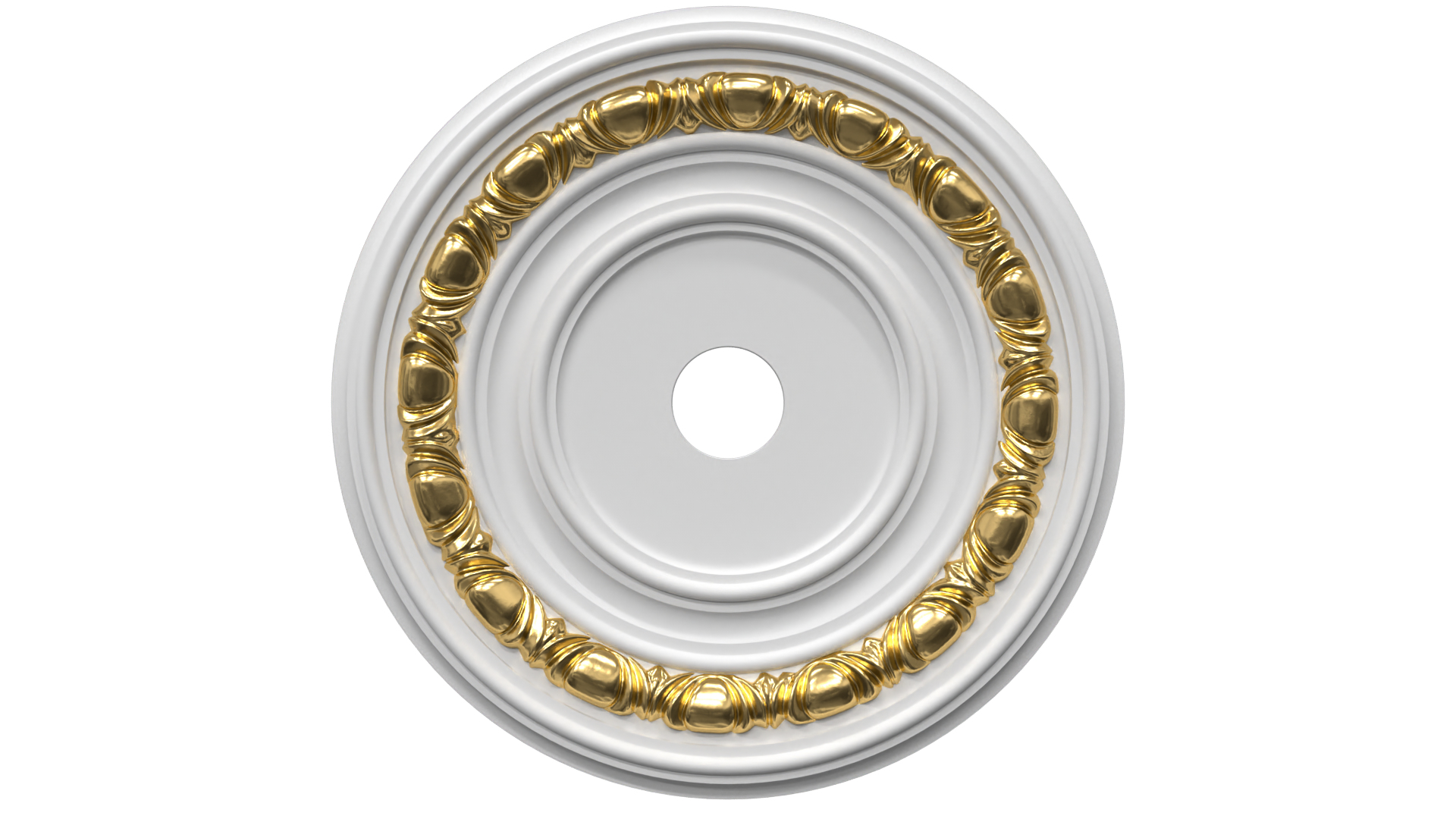 Ceiling Sockets Gypsum Plaster DR16 3D - TurboSquid 2030556