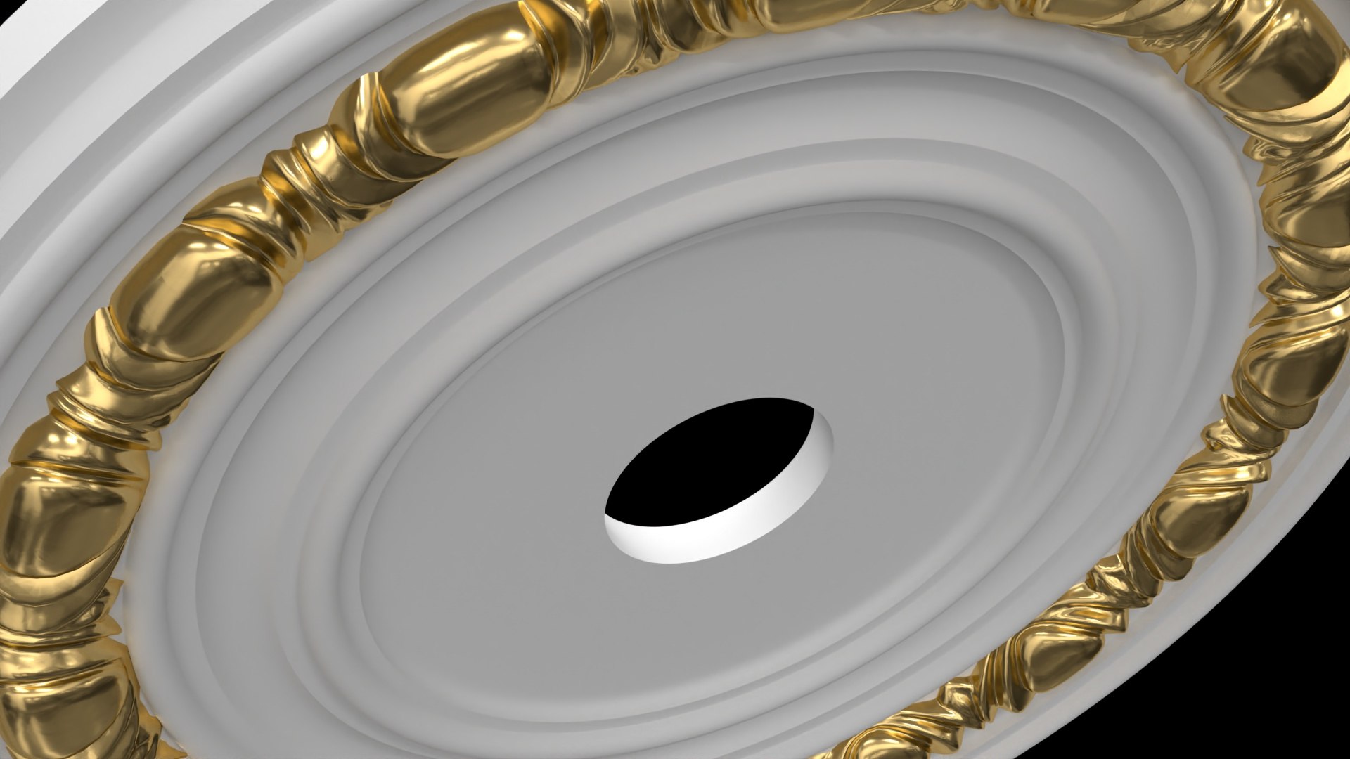 Ceiling Sockets Gypsum Plaster DR16 3D - TurboSquid 2030556