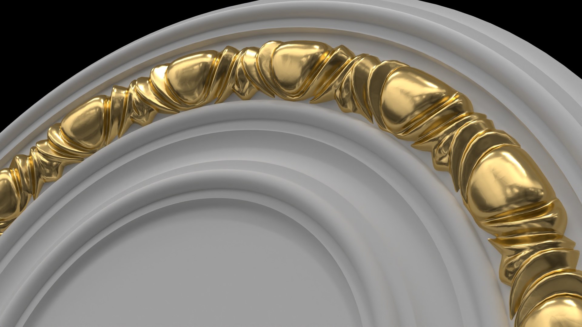 Ceiling Sockets Gypsum Plaster DR16 3D - TurboSquid 2030556