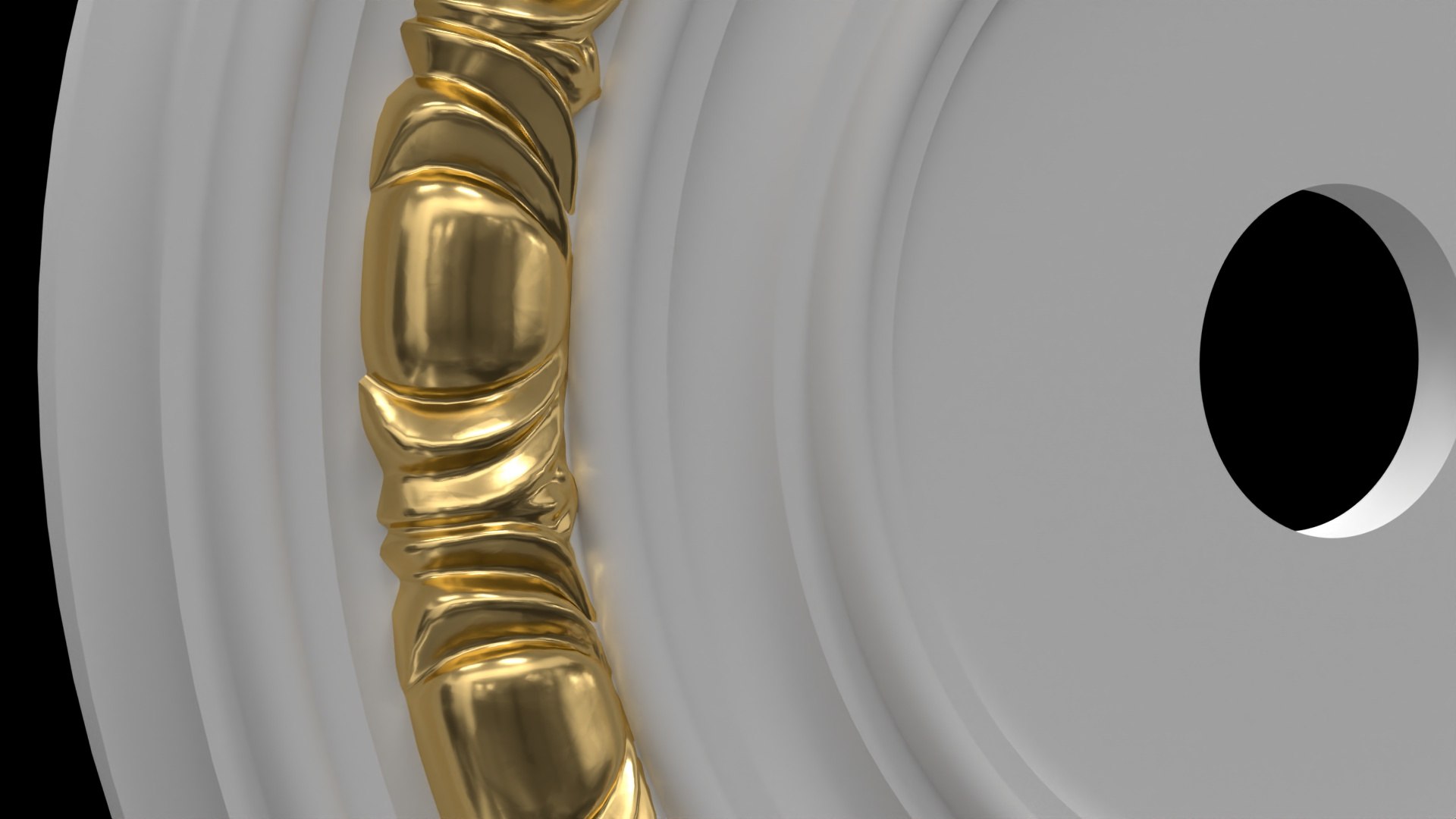 Ceiling Sockets Gypsum Plaster DR16 3D - TurboSquid 2030556