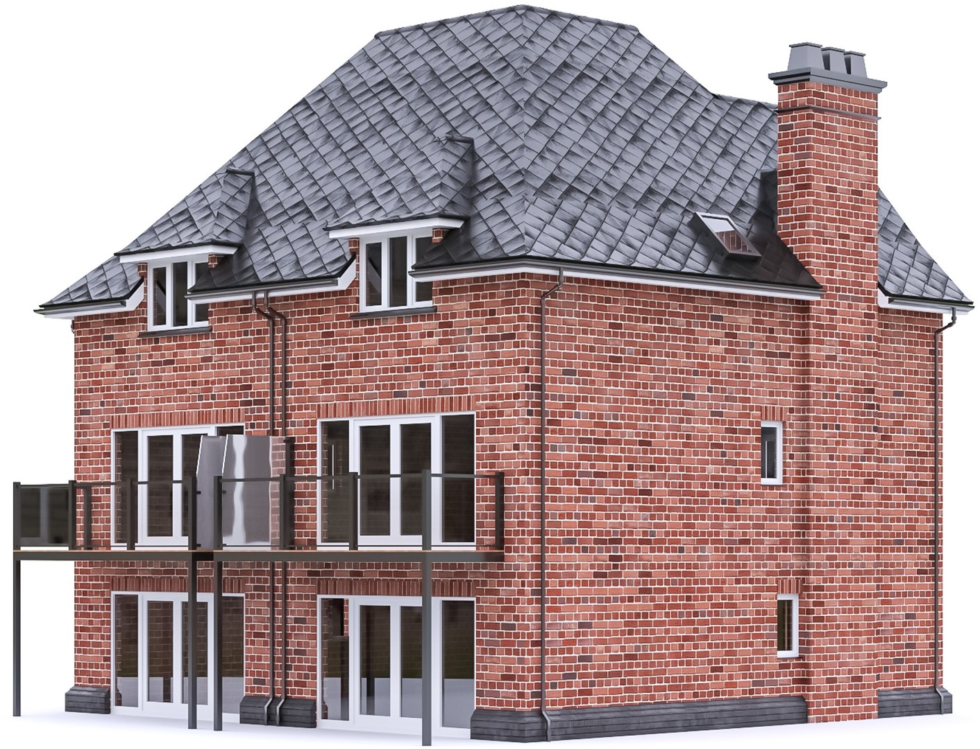 English Brick House Model - TurboSquid 1262970