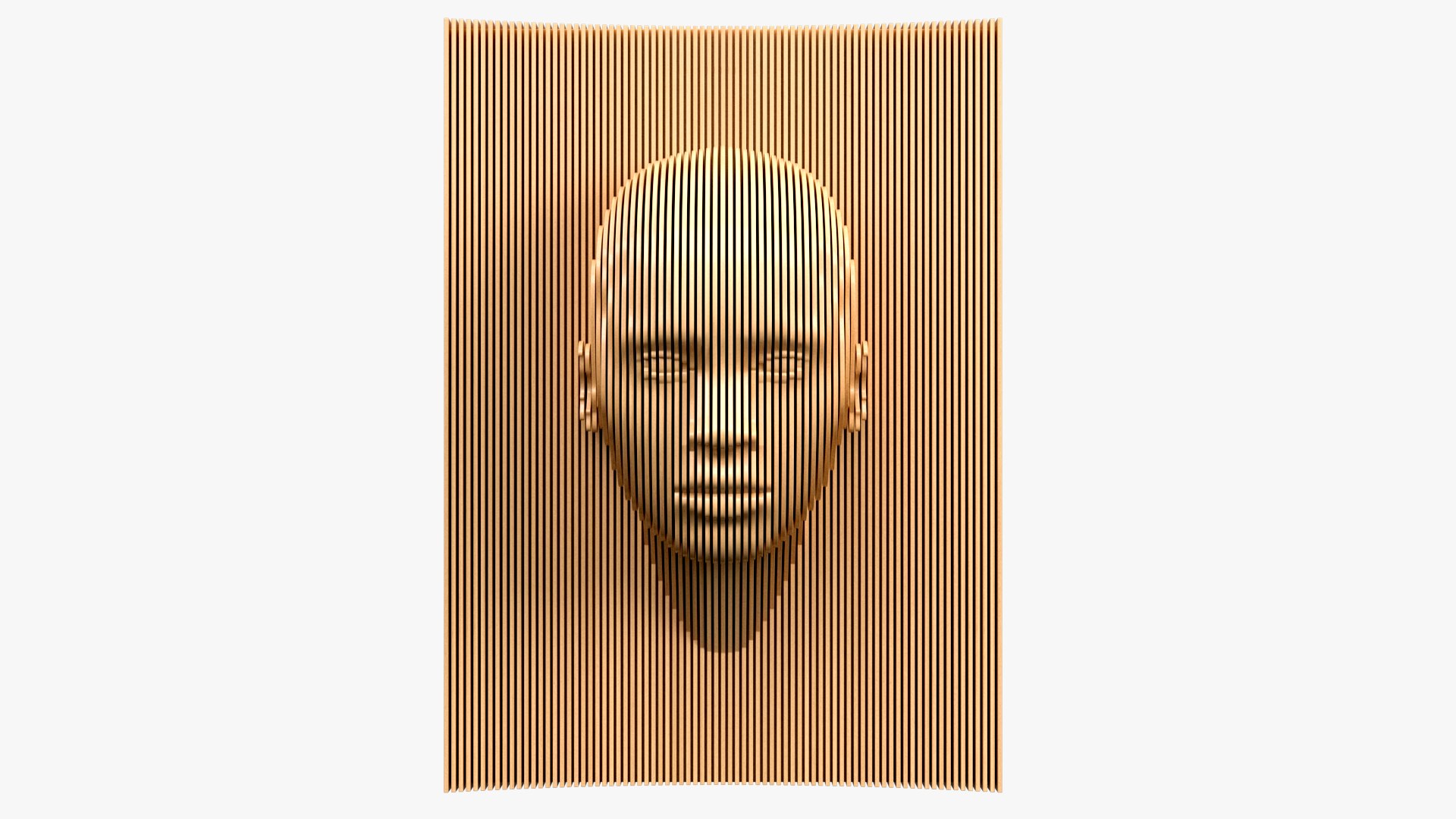 3D Parametric Woman Head Wall Decor Model - TurboSquid 2358349
