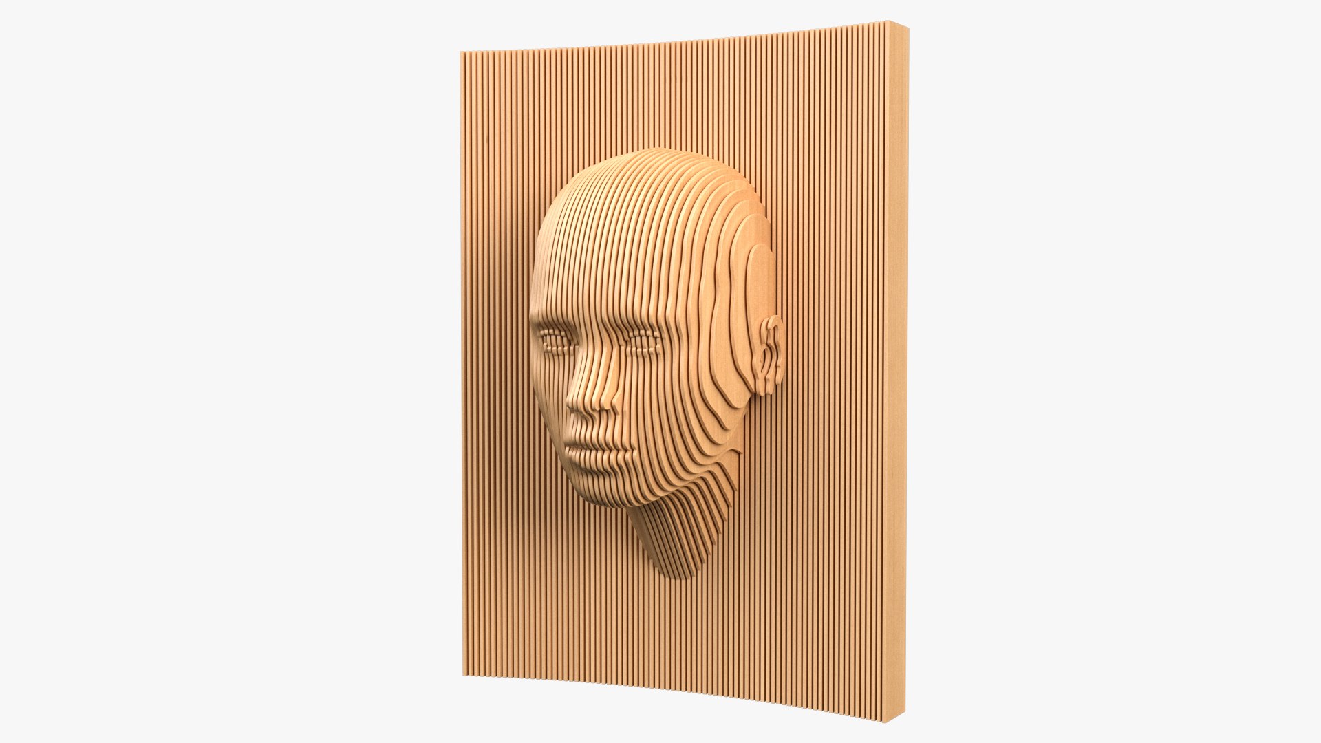 3D Parametric Woman Head Wall Decor Model - TurboSquid 2358349
