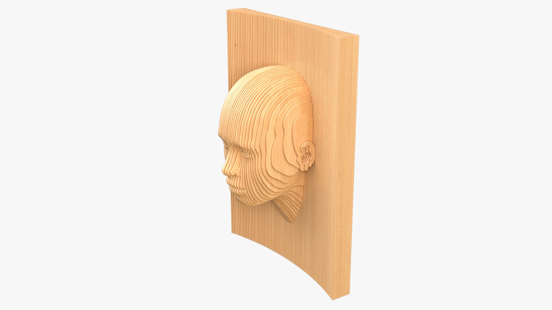 3D Parametric Woman Head Wall Decor Model - TurboSquid 2358349