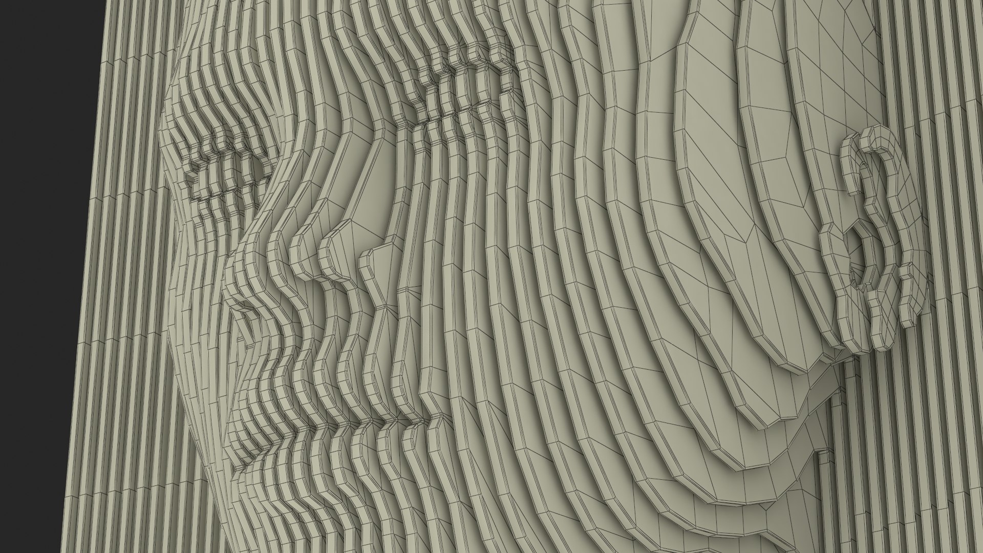 3D Parametric Woman Head Wall Decor Model - TurboSquid 2358349