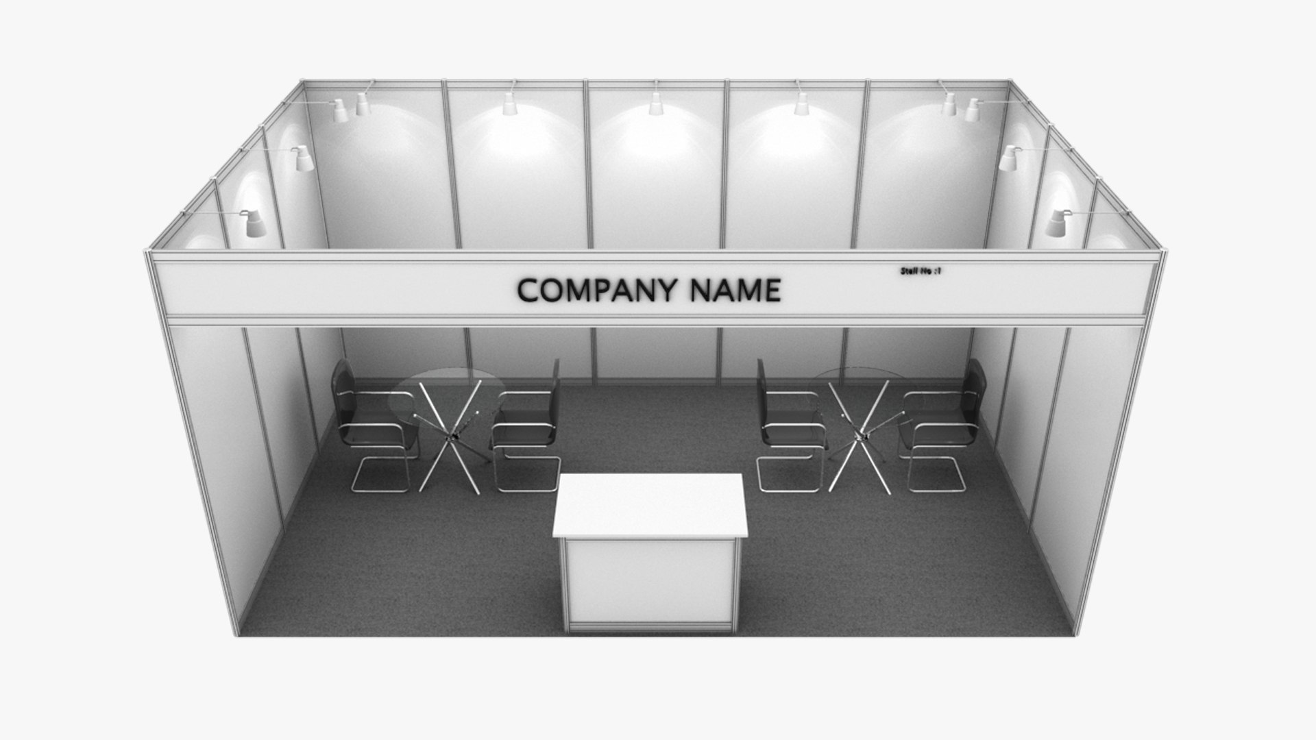 Octanorm System Booth -15 SqmBooth 3D Model - TurboSquid 2148562