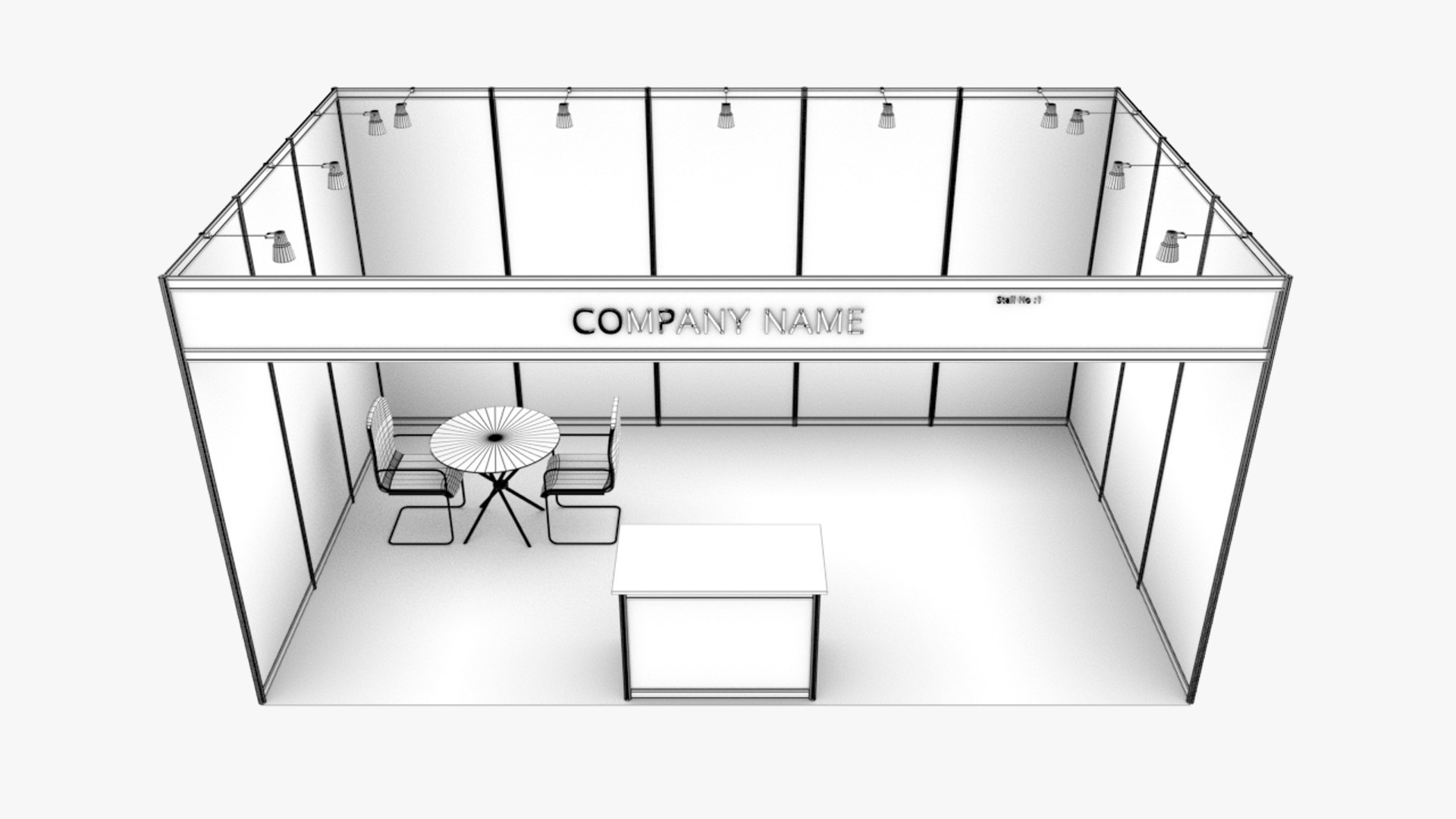 Octanorm System Booth -15 SqmBooth 3D model - TurboSquid 2148562
