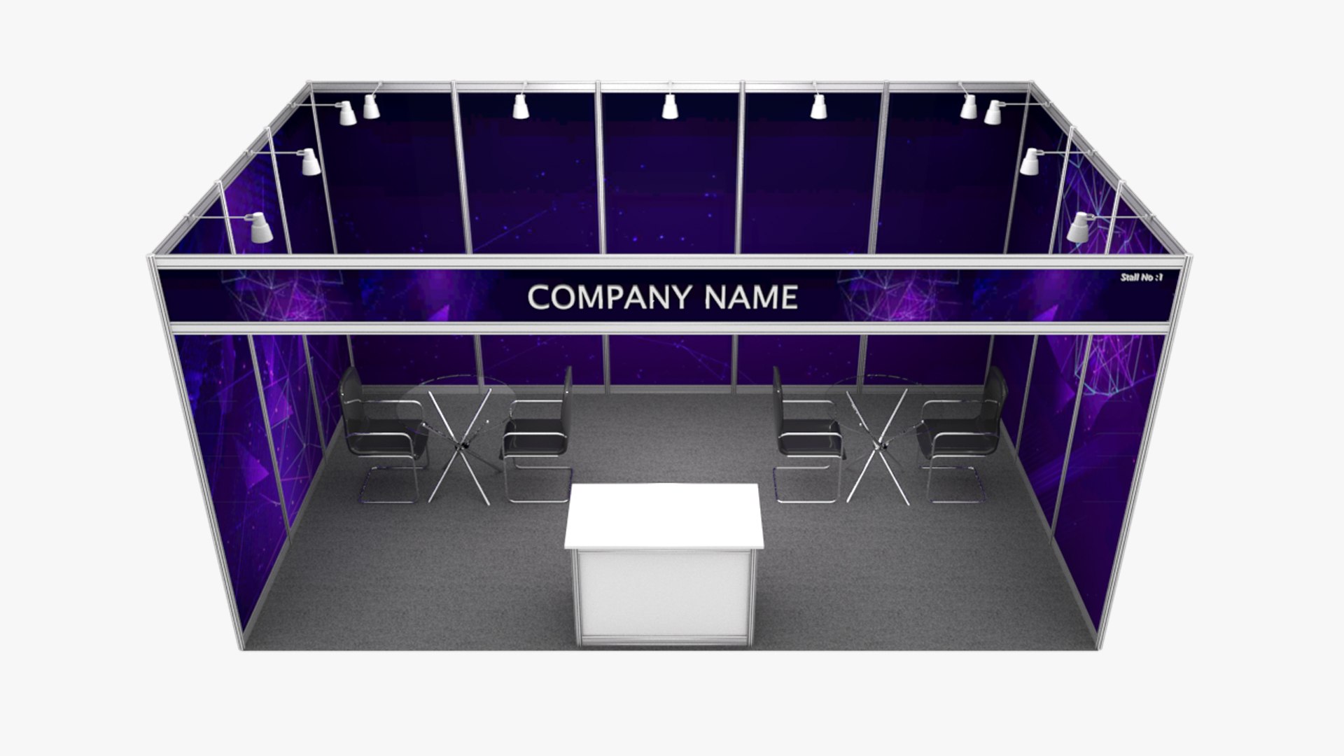 Octanorm System Booth -15 SqmBooth 3D Model - TurboSquid 2148562