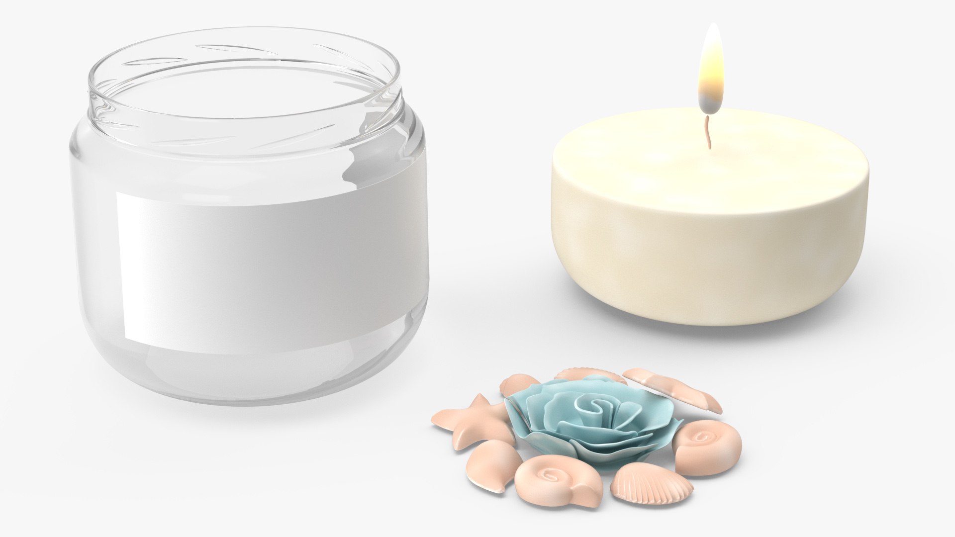 3D Glass Jar Candle Fire Burns Model - TurboSquid 2222880