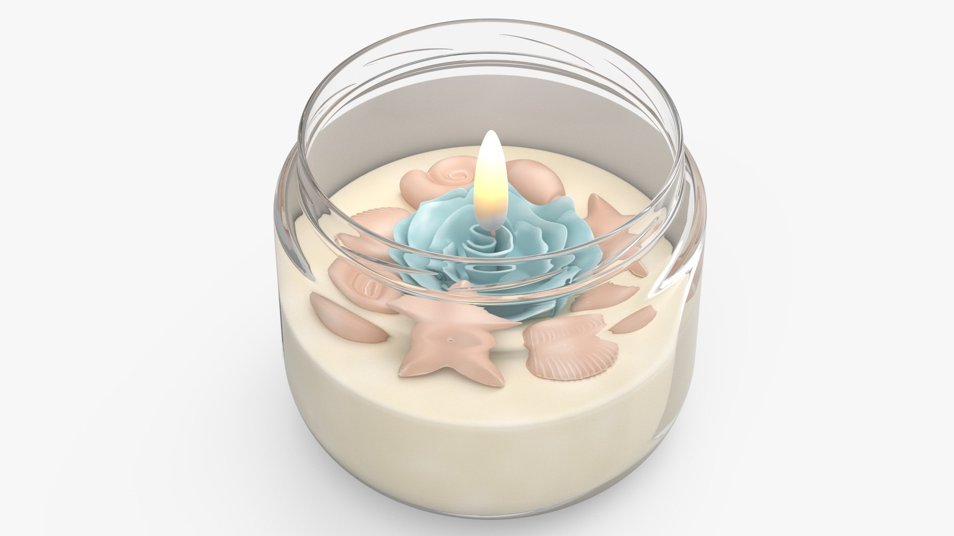 3D Glass Jar Candle Fire Burns Model - TurboSquid 2222880