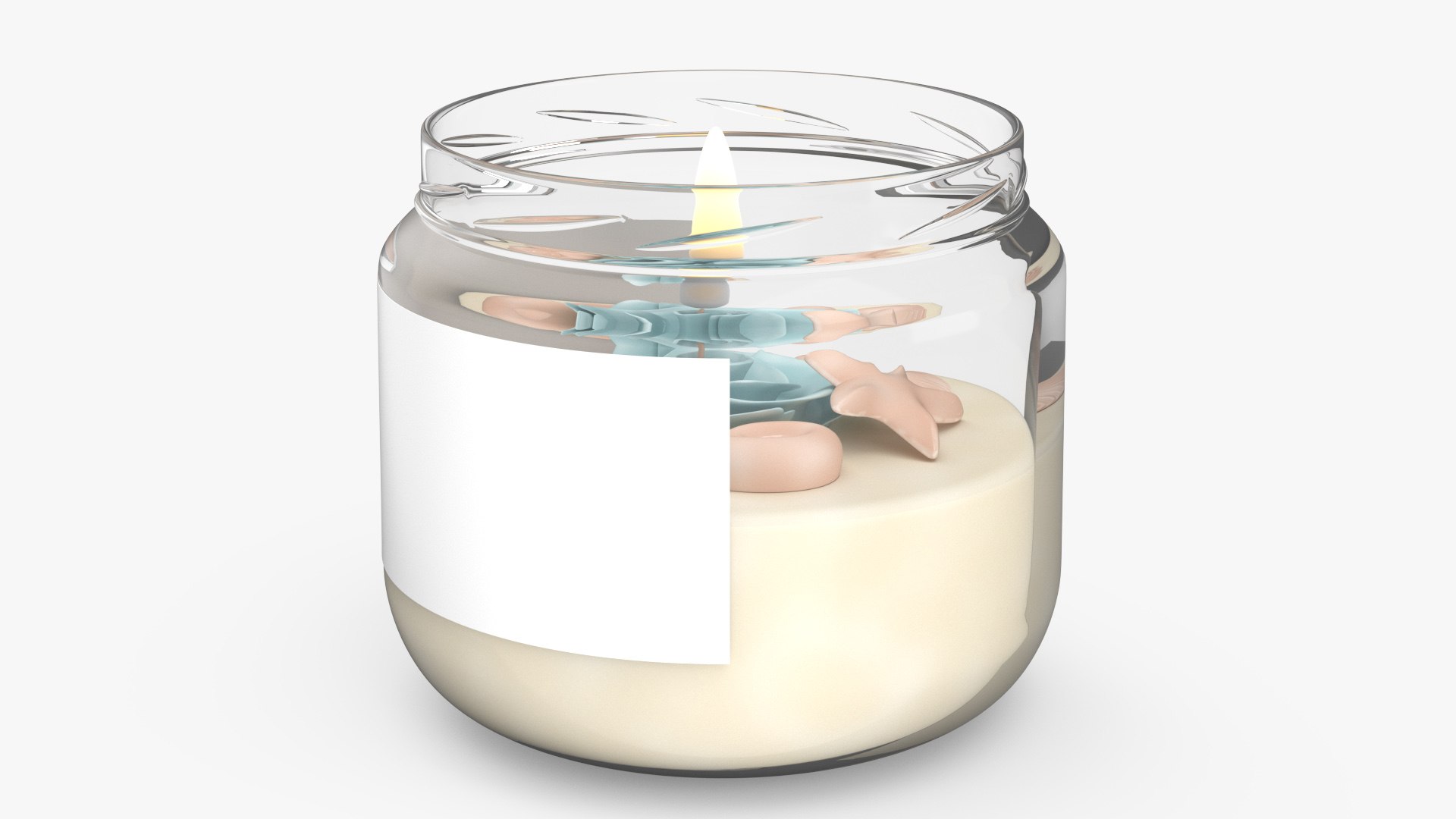 3D Glass Jar Candle Fire Burns Model - TurboSquid 2222880