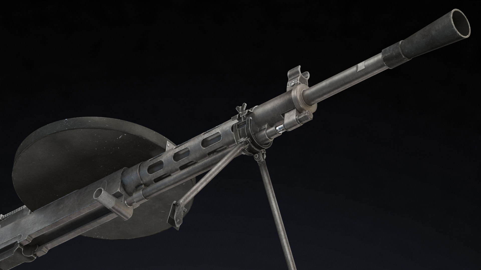 3D Degtyaryov Machine Gun Low Poly - TurboSquid 1873212