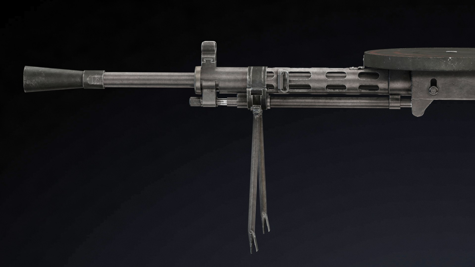 3D Degtyaryov Machine Gun Low Poly - TurboSquid 1873212