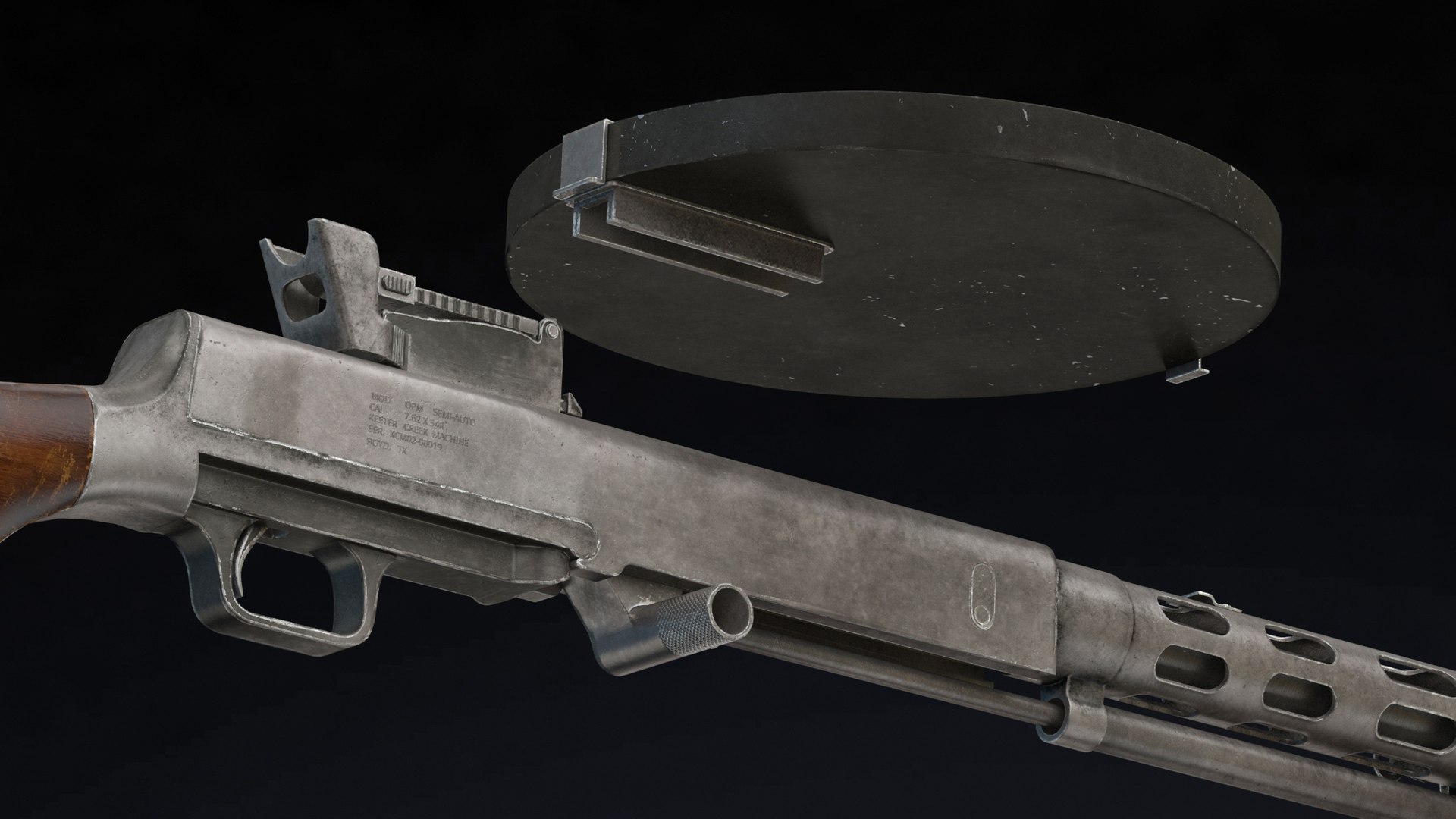 3D Degtyaryov Machine Gun Low Poly - TurboSquid 1873212