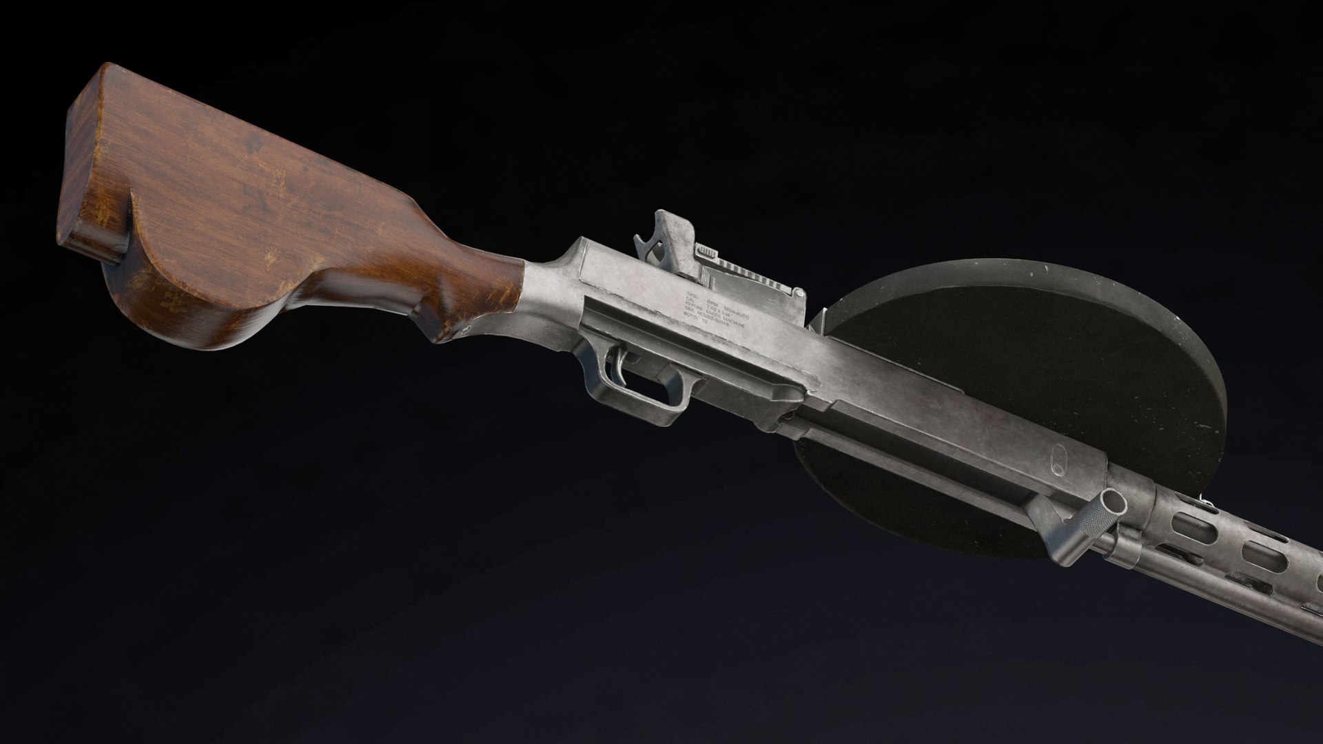 3D Degtyaryov Machine Gun Low Poly - TurboSquid 1873212