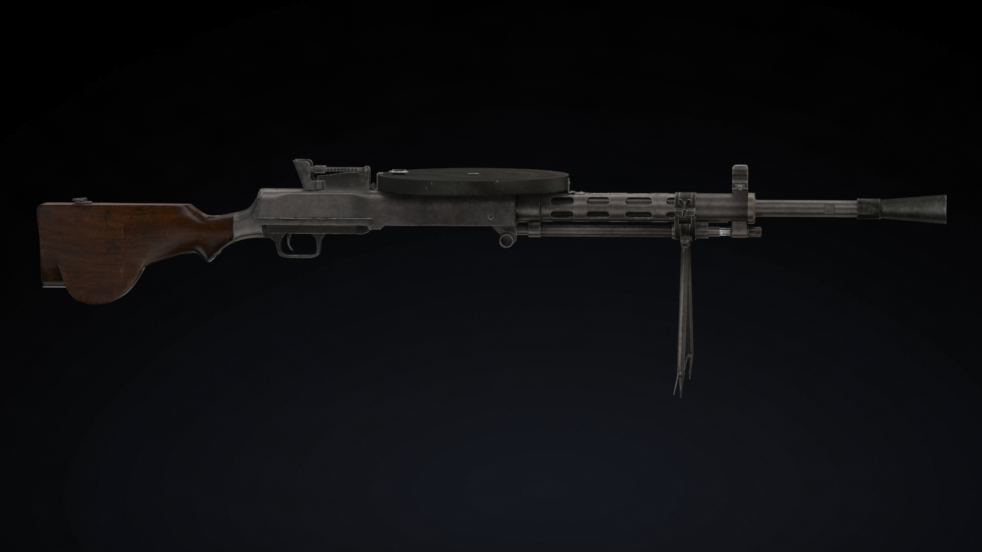 3D Degtyaryov Machine Gun Low Poly - TurboSquid 1873212