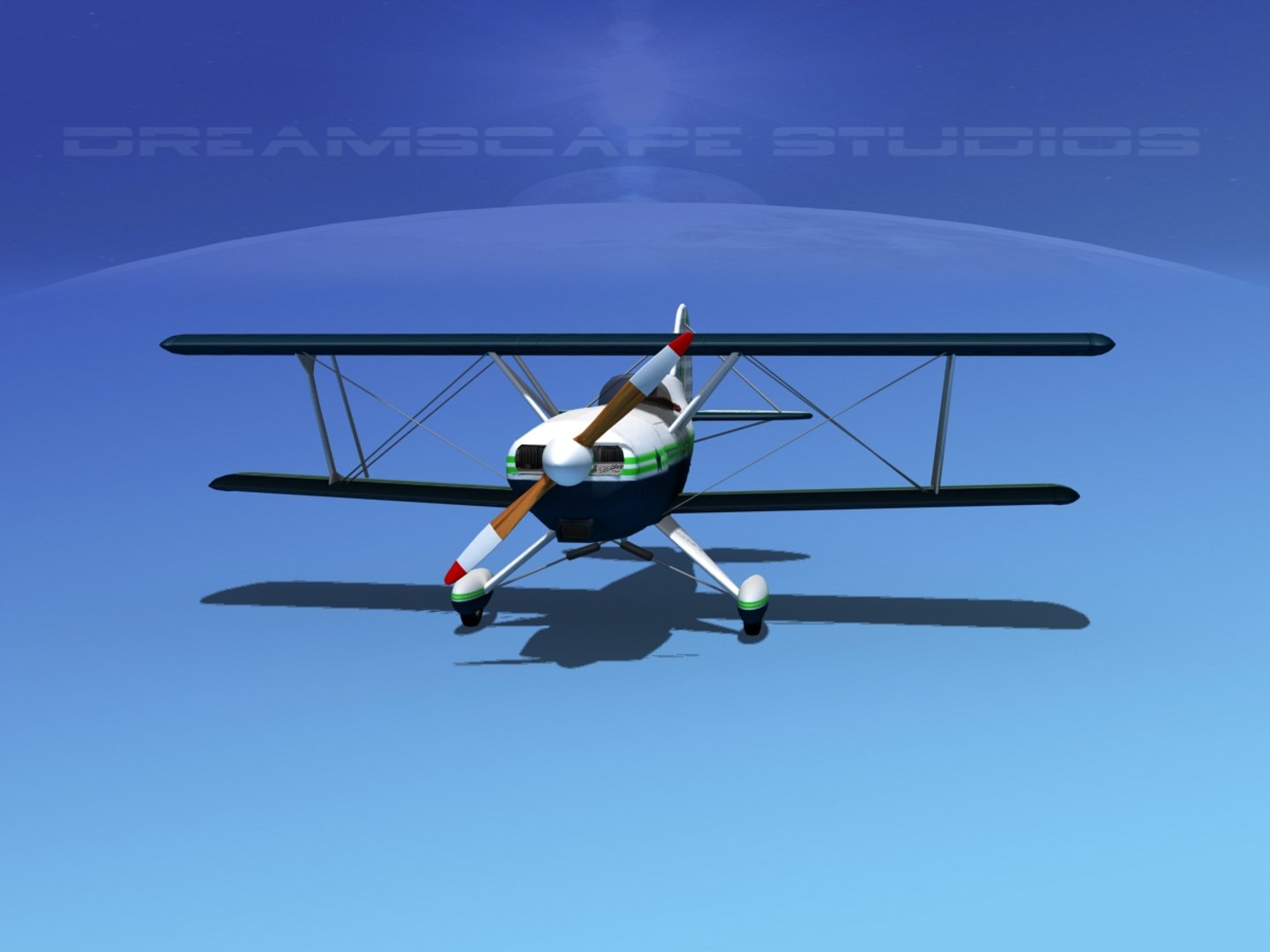 3d Model Of Propeller Acro Sport Biplane